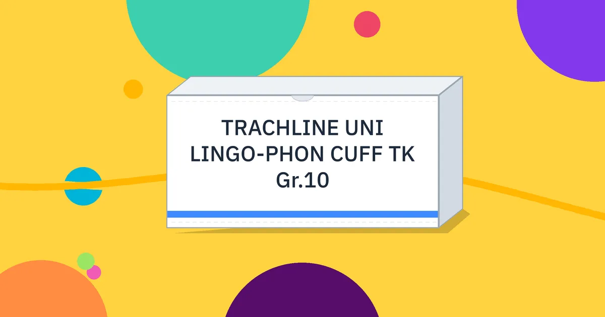 Symbolbild: Packung mit der Aufschrift TRACHLINE UNI LINGO-PHON CUFF TK Gr.10 (PZN 17156284) – Verfügbarkeit und Bezug in Apotheken in Frankfurt am Main