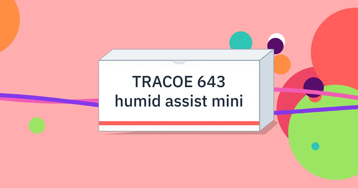 Symbolbild: Packung mit der Aufschrift TRACOE 643 humid assist mini (PZN 01840765) – Verfügbarkeit und Bezug in Apotheken in Frankfurt am Main