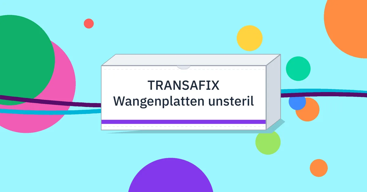 Symbolbild: Packung mit der Aufschrift TRANSAFIX Wangenplatten unsteril (PZN 00506136) – Verfügbarkeit und Bezug in Apotheken in Frankfurt am Main