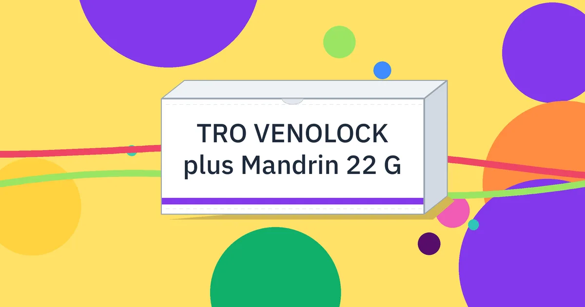 Symbolbild: Packung mit der Aufschrift TRO VENOLOCK plus Mandrin 22 G (PZN 11187763) – Verfügbarkeit und Bezug in Apotheken in Frankfurt am Main