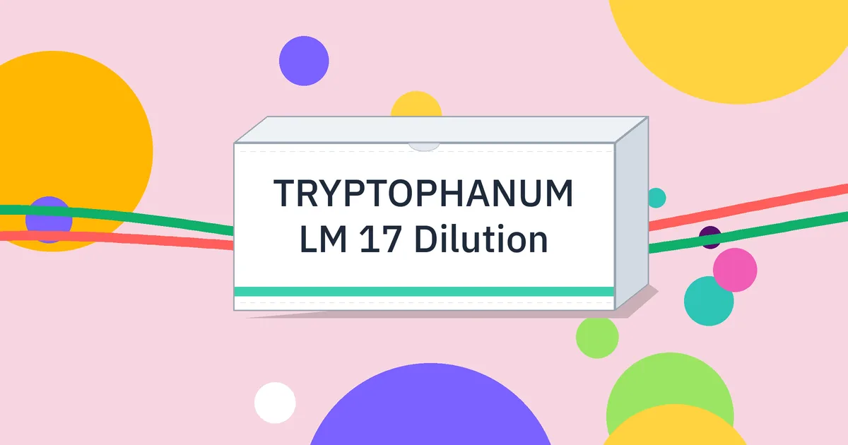 Symbolbild: Packung mit der Aufschrift TRYPTOPHANUM LM 17 Dilution (PZN 13253553) – Verfügbarkeit und Bezug in Apotheken in Frankfurt am Main