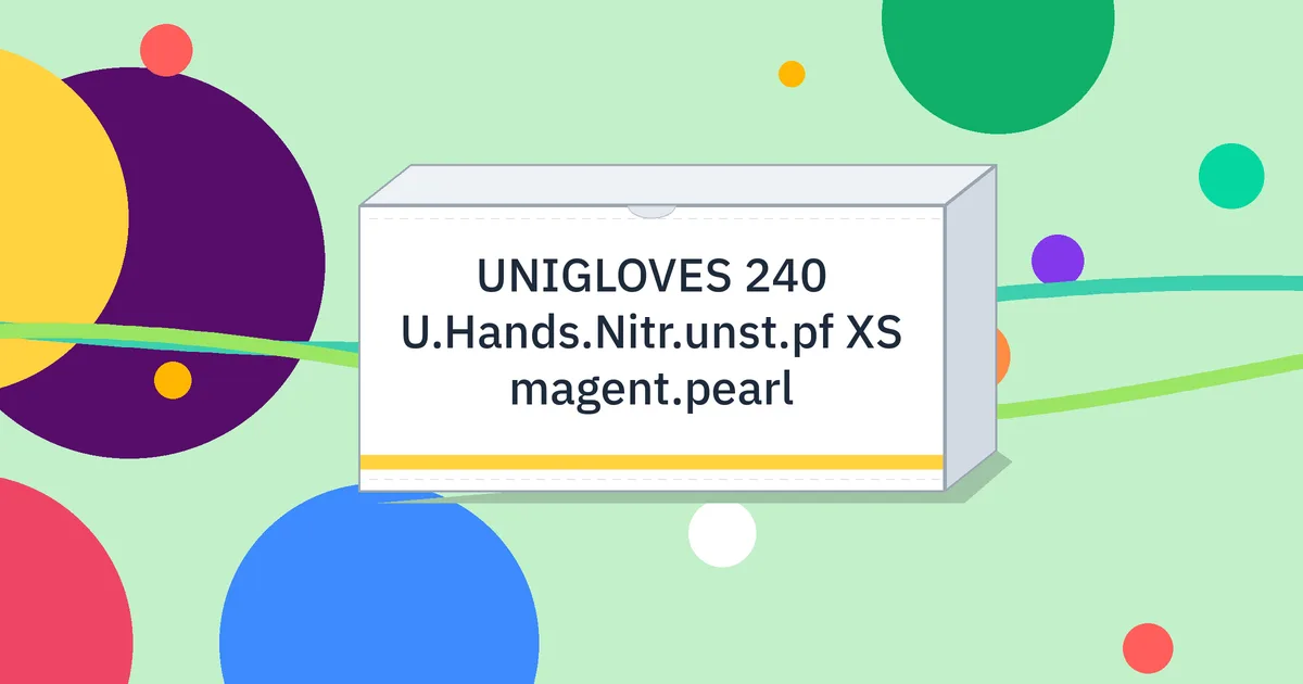 Symbolbild: Packung mit der Aufschrift UNIGLOVES 240 U.Hands.Nitr.unst.pf XS magent.pearl (PZN 18102221) – Verfügbarkeit und Bezug in Apotheken in Frankfurt am Main