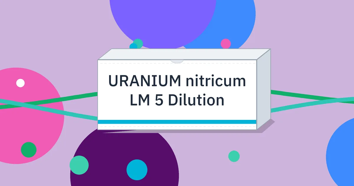 Symbolbild: Packung mit der Aufschrift URANIUM nitricum LM 5 Dilution (PZN 13256178) – Verfügbarkeit und Bezug in Apotheken in Frankfurt am Main