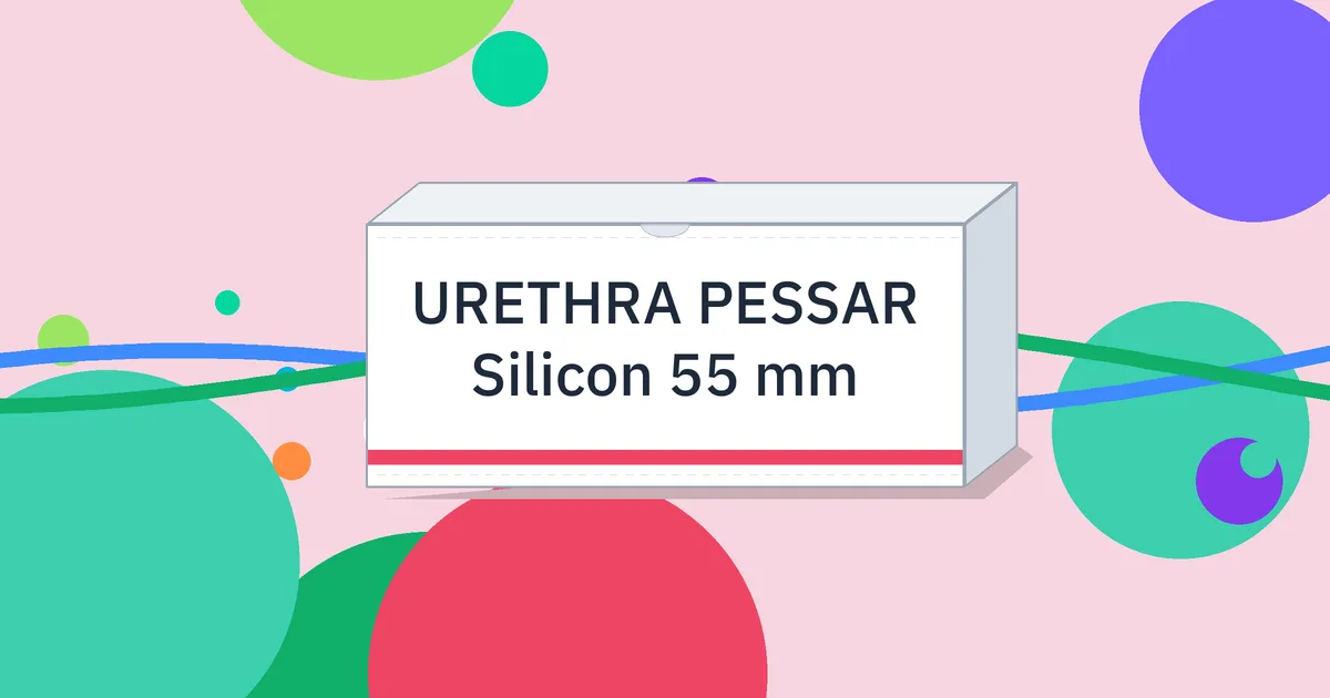 Symbolbild: Packung mit der Aufschrift URETHRA PESSAR Silicon 55 mm (PZN 07702509) – Verfügbarkeit und Bezug in Apotheken in Frankfurt am Main