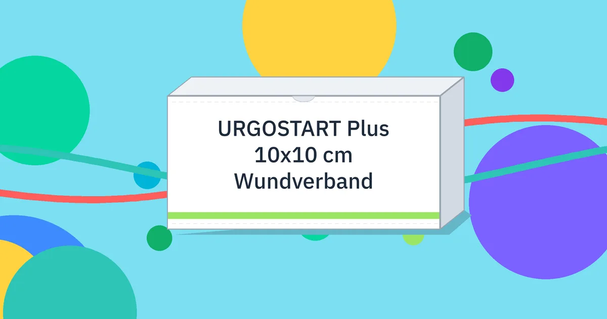 Symbolbild: Packung mit der Aufschrift URGOSTART Plus 10x10 cm Wundverband (PZN 18730638) – Verfügbarkeit und Bezug in Apotheken in Frankfurt am Main