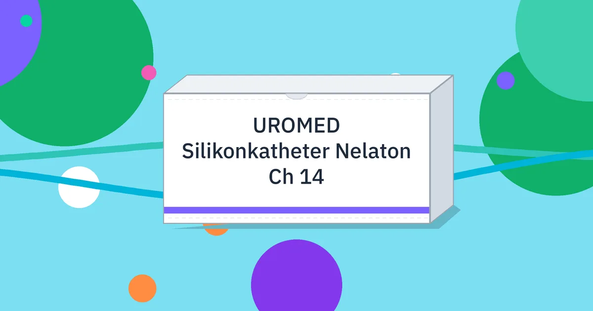 Symbolbild: Packung mit der Aufschrift UROMED Silikonkatheter Nelaton Ch 14 (PZN 03244464) – Verfügbarkeit und Bezug in Apotheken in Frankfurt am Main