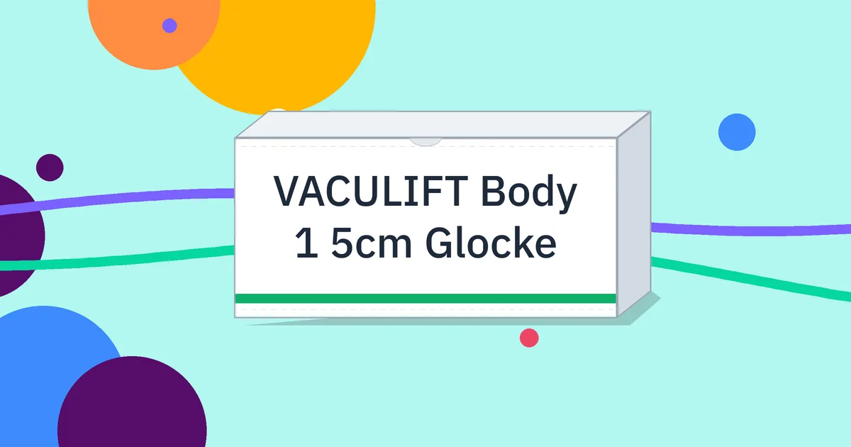Symbolbild: Packung mit der Aufschrift VACULIFT Body 1 5cm Glocke (PZN 04251851) – Verfügbarkeit und Bezug in Apotheken in Frankfurt am Main