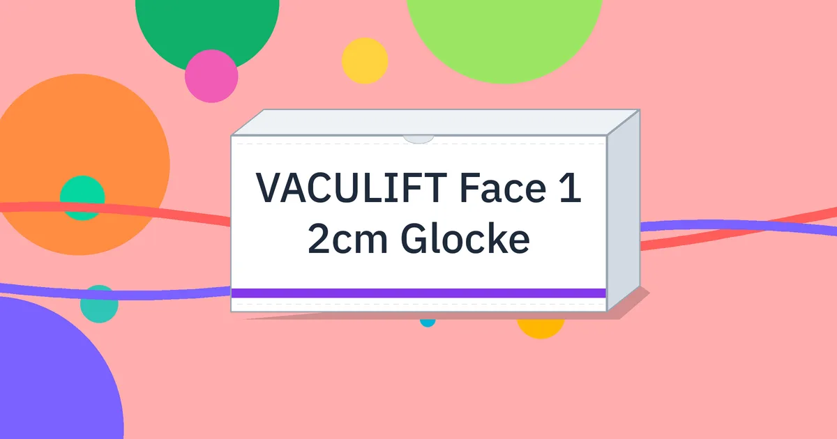 Symbolbild: Packung mit der Aufschrift VACULIFT Face 1 2cm Glocke (PZN 04251868) – Verfügbarkeit und Bezug in Apotheken in Frankfurt am Main