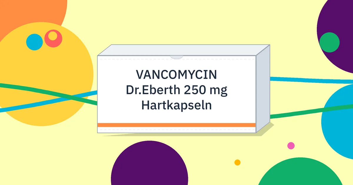 Symbolbild: Packung mit der Aufschrift VANCOMYCIN Dr.Eberth 250 mg Hartkapseln (PZN 11293790) – Verfügbarkeit und Bezug in Apotheken in Frankfurt am Main
