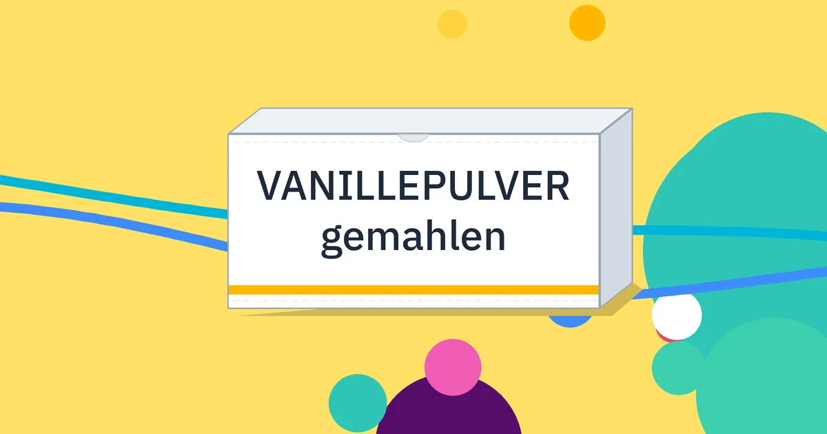 Symbolbild: Packung mit der Aufschrift VANILLEPULVER gemahlen (PZN 16617553) – Verfügbarkeit und Bezug in Apotheken in Frankfurt am Main