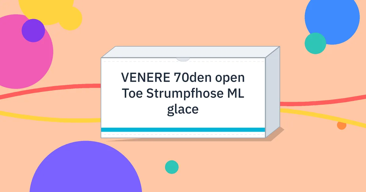 Symbolbild: Packung mit der Aufschrift VENERE 70den open Toe Strumpfhose ML glace (PZN 16174392) – Verfügbarkeit und Bezug in Apotheken in Frankfurt am Main