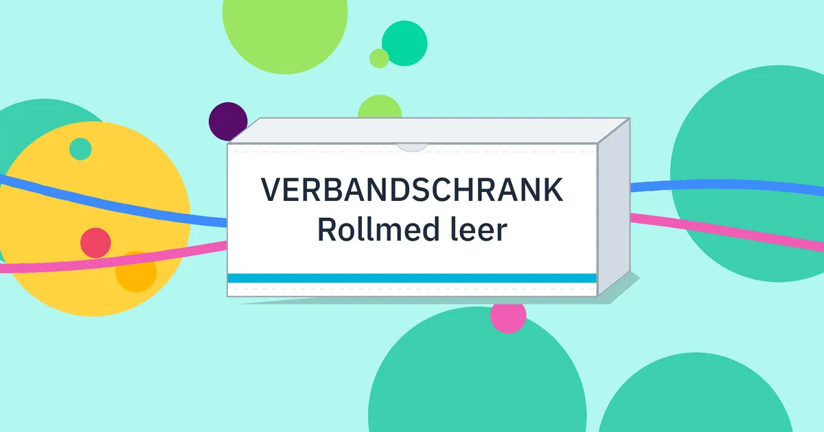Symbolbild: Packung mit der Aufschrift VERBANDSCHRANK Rollmed leer (PZN 00635342) – Verfügbarkeit und Bezug in Apotheken in Frankfurt am Main