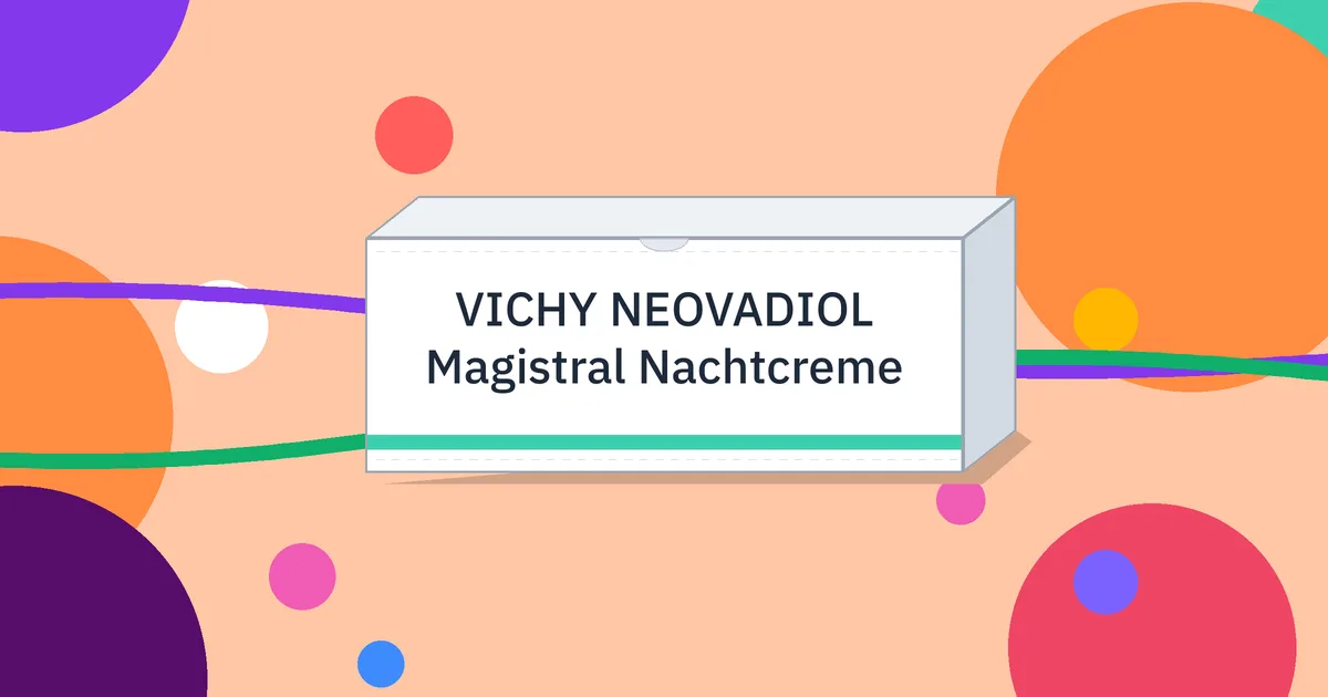 Symbolbild: Packung mit der Aufschrift VICHY NEOVADIOL Magistral Nachtcreme (PZN 16061357) – Verfügbarkeit und Bezug in Apotheken in Frankfurt am Main