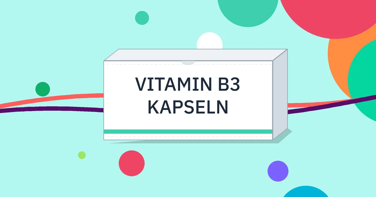 Symbolbild: Packung mit der Aufschrift VITAMIN B3 KAPSELN (PZN 01511292) – Verfügbarkeit und Bezug in Apotheken in Frankfurt am Main