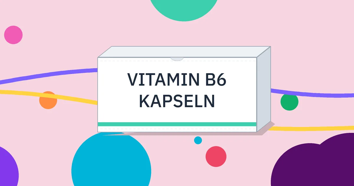 Symbolbild: Packung mit der Aufschrift VITAMIN B6 KAPSELN (PZN 10097986) – Verfügbarkeit und Bezug in Apotheken in Frankfurt am Main