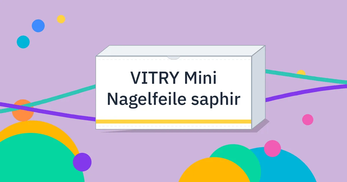 Symbolbild: Packung mit der Aufschrift VITRY Mini Nagelfeile saphir (PZN 11689039) – Verfügbarkeit und Bezug in Apotheken in Frankfurt am Main