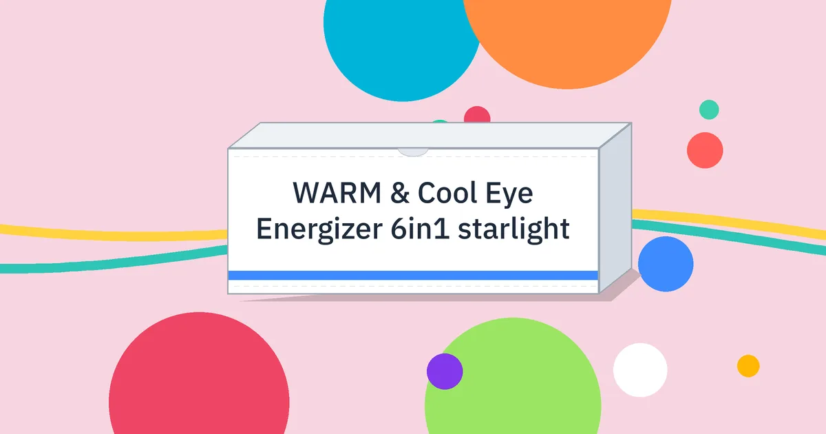 Symbolbild: Packung mit der Aufschrift WARM & Cool Eye Energizer 6in1 starlight (PZN 18806063) – Verfügbarkeit und Bezug in Apotheken in Frankfurt am Main