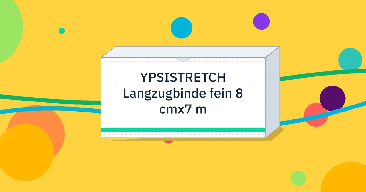Symbolbild: Packung mit der Aufschrift YPSISTRETCH Langzugbinde fein 8 cmx7 m (PZN 12604039) – Verfügbarkeit und Bezug in Apotheken in Frankfurt am Main