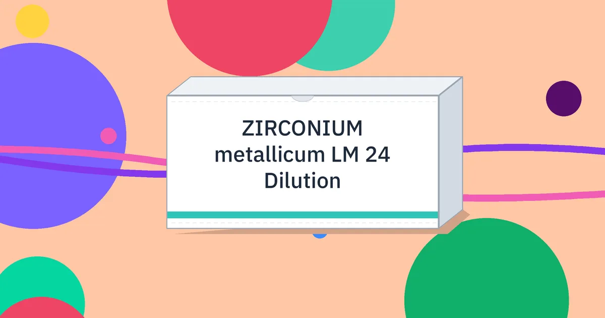 Symbolbild: Packung mit der Aufschrift ZIRCONIUM metallicum LM 24 Dilution (PZN 13302949) – Verfügbarkeit und Bezug in Apotheken in Frankfurt am Main