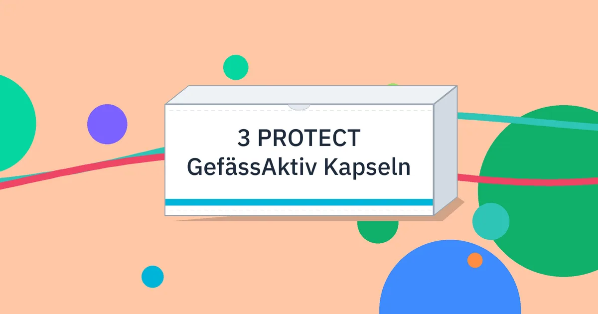 Symbolbild: Packung mit der Aufschrift 3 PROTECT GefässAktiv Kapseln (PZN 18458797) – Verfügbarkeit und Bezug in Apotheken in Frankfurt am Main