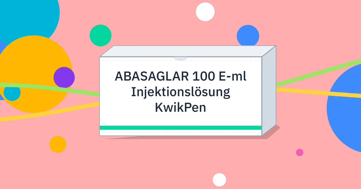 Symbolbild: Packung mit der Aufschrift ABASAGLAR 100 E-ml Injektionslösung KwikPen (PZN 11219196) – Verfügbarkeit und Bezug in Apotheken in Frankfurt am Main