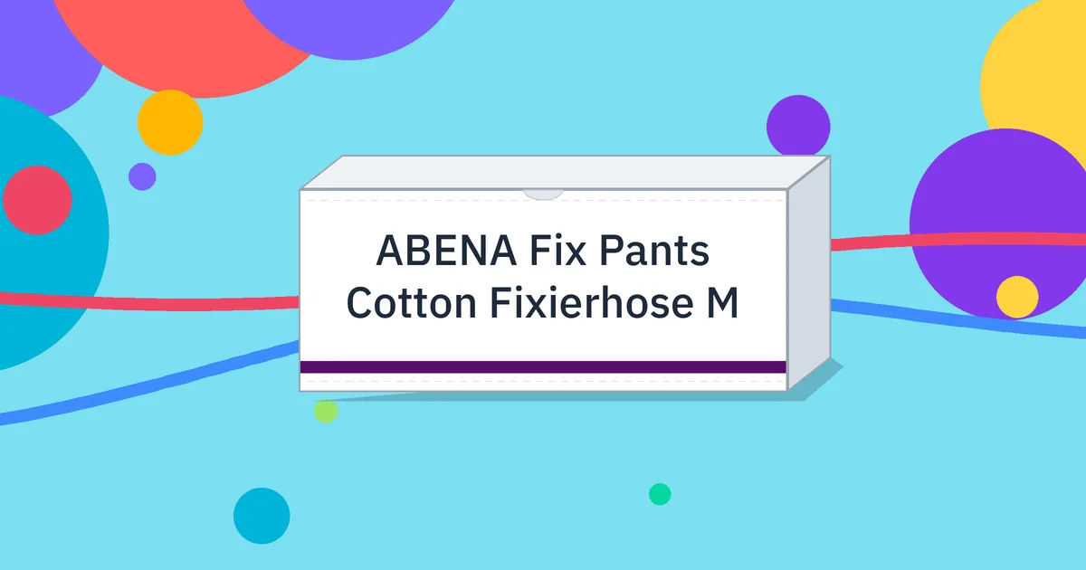 Symbolbild: Packung mit der Aufschrift ABENA Fix Pants Cotton Fixierhose M (PZN 18160810) – Verfügbarkeit und Bezug in Apotheken in Frankfurt am Main