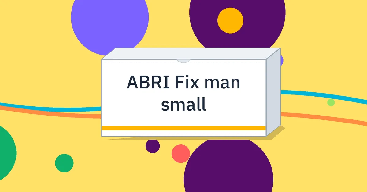 Symbolbild: Packung mit der Aufschrift ABRI Fix man small (PZN 05561200) – Verfügbarkeit und Bezug in Apotheken in Frankfurt am Main