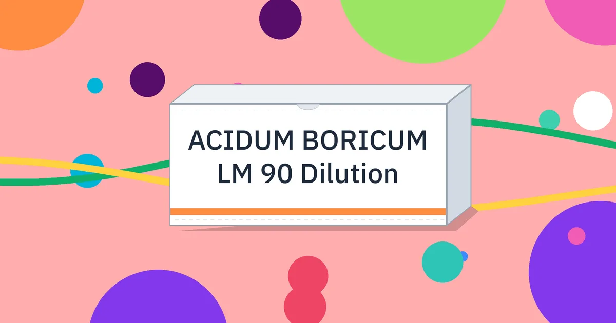 Symbolbild: Packung mit der Aufschrift ACIDUM BORICUM LM 90 Dilution (PZN 13270250) – Verfügbarkeit und Bezug in Apotheken in Frankfurt am Main
