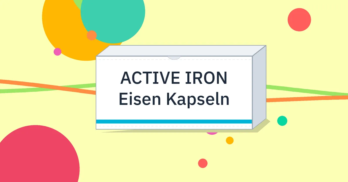 Symbolbild: Packung mit der Aufschrift ACTIVE IRON Eisen Kapseln (PZN 15560609) – Verfügbarkeit und Bezug in Apotheken in Frankfurt am Main