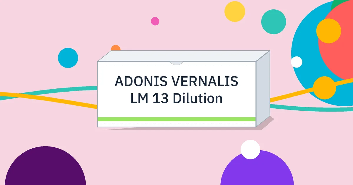 Symbolbild: Packung mit der Aufschrift ADONIS VERNALIS LM 13 Dilution (PZN 12754945) – Verfügbarkeit und Bezug in Apotheken in Frankfurt am Main