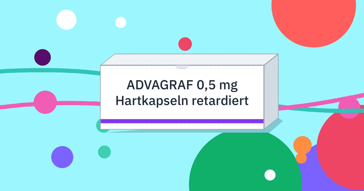 Symbolbild: Packung mit der Aufschrift ADVAGRAF 0,5 mg Hartkapseln retardiert (PZN 10133015) – Verfügbarkeit und Bezug in Apotheken in Frankfurt am Main