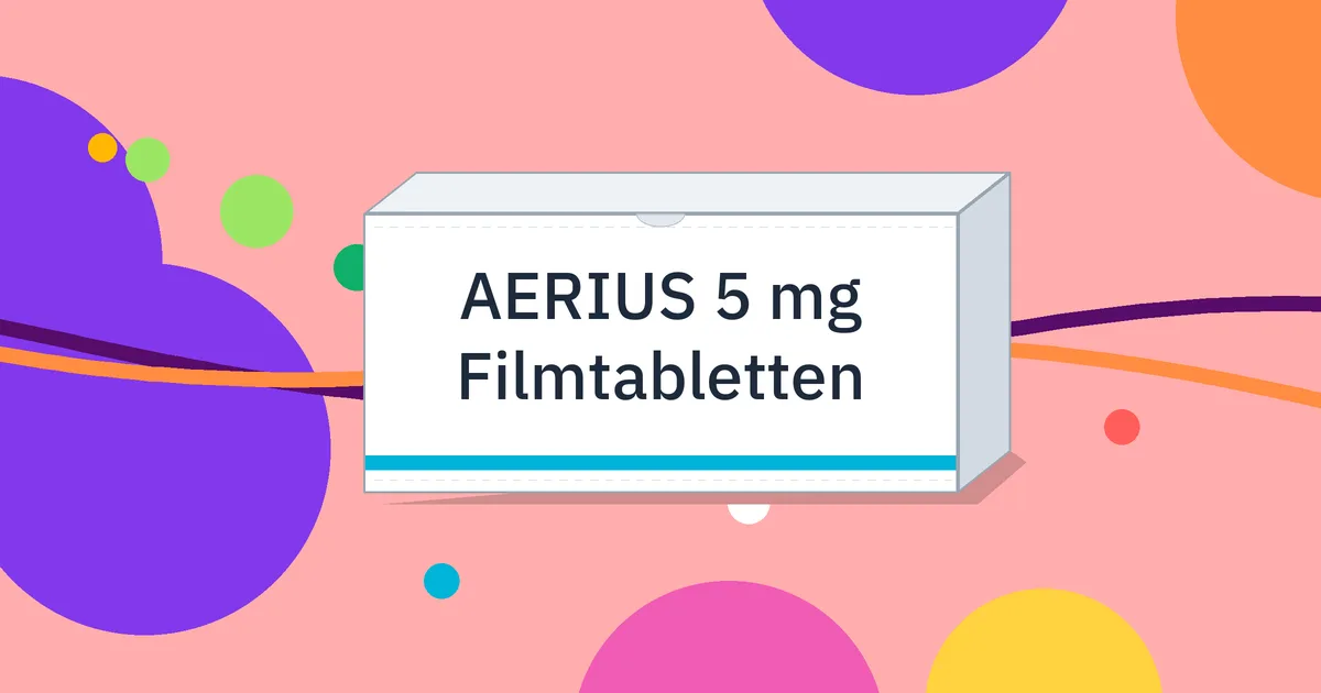 Symbolbild: Packung mit der Aufschrift AERIUS 5 mg Filmtabletten (PZN 15634176) – Verfügbarkeit und Bezug in Apotheken in Frankfurt am Main
