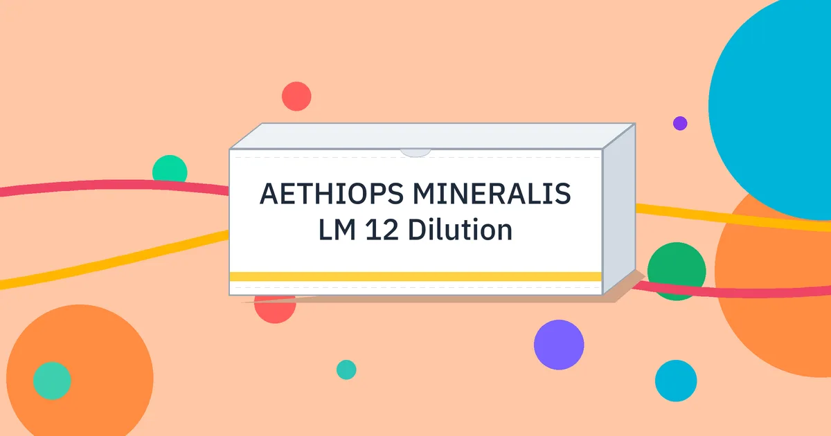 Symbolbild: Packung mit der Aufschrift AETHIOPS MINERALIS LM 12 Dilution (PZN 13301944) – Verfügbarkeit und Bezug in Apotheken in Frankfurt am Main