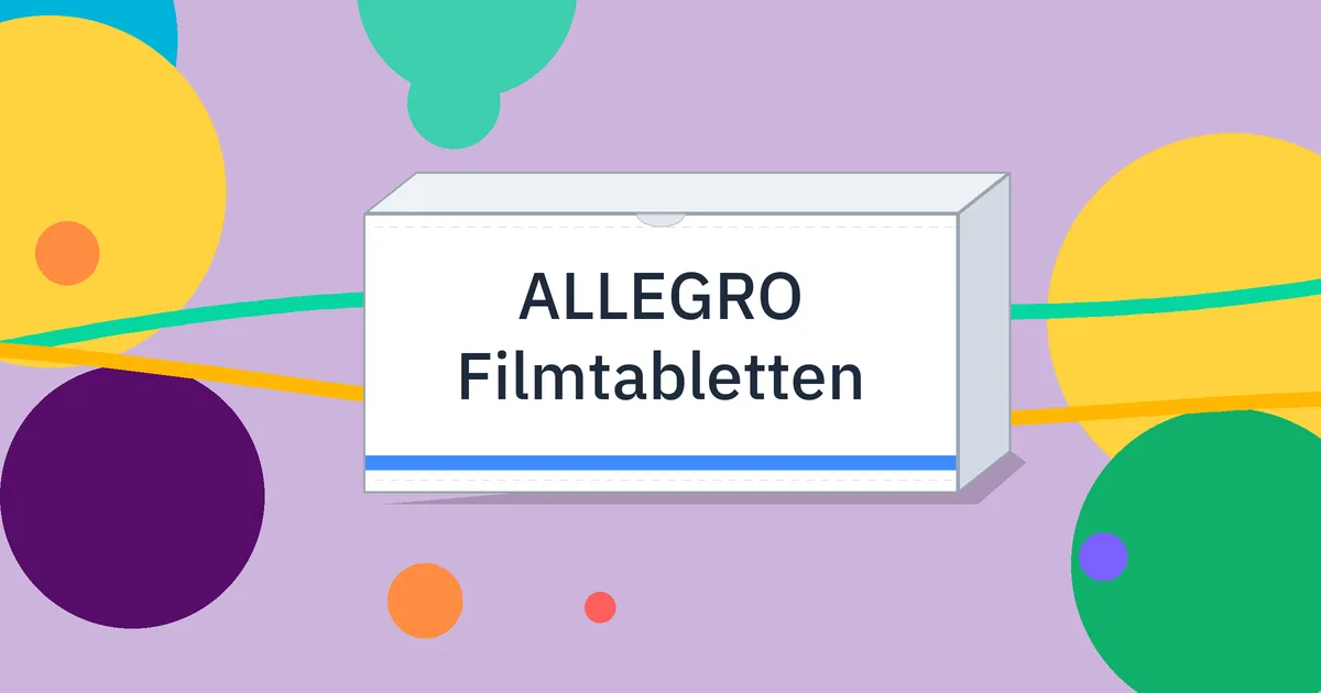 Symbolbild: Packung mit der Aufschrift ALLEGRO Filmtabletten (PZN 02645876) – Verfügbarkeit und Bezug in Apotheken in Frankfurt am Main
