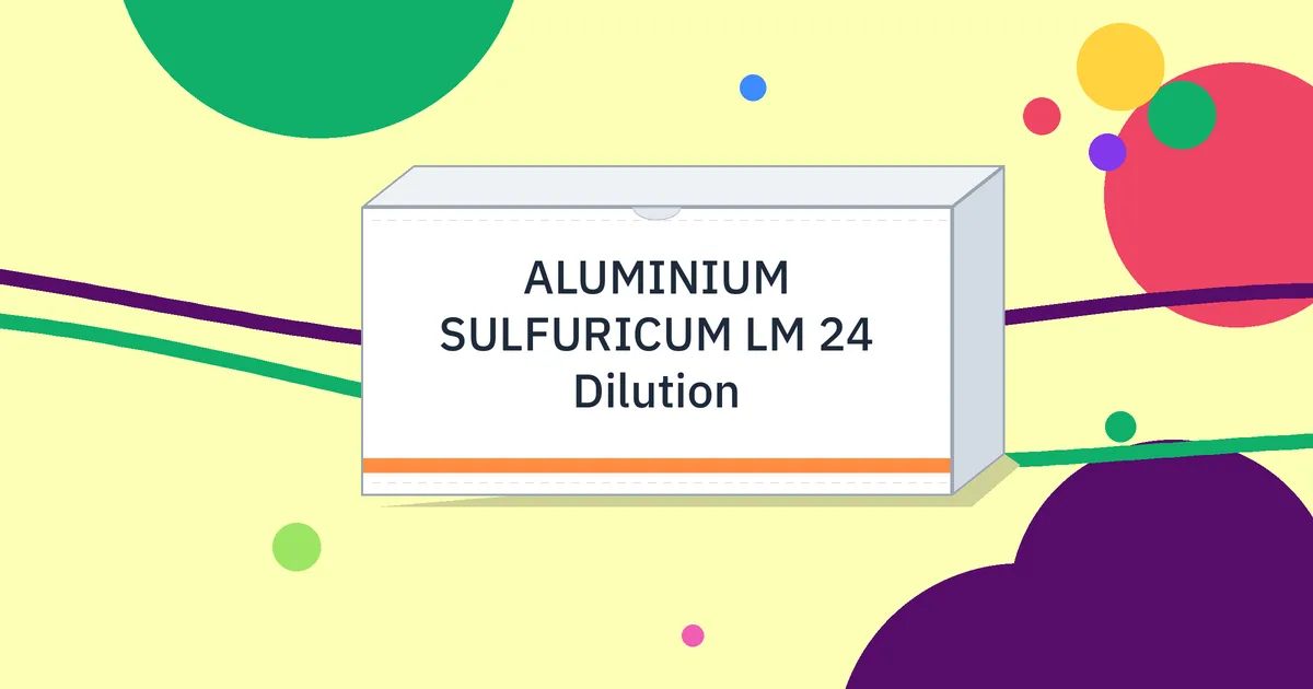 Symbolbild: Packung mit der Aufschrift ALUMINIUM SULFURICUM LM 24 Dilution (PZN 13317767) – Verfügbarkeit und Bezug in Apotheken in Frankfurt am Main