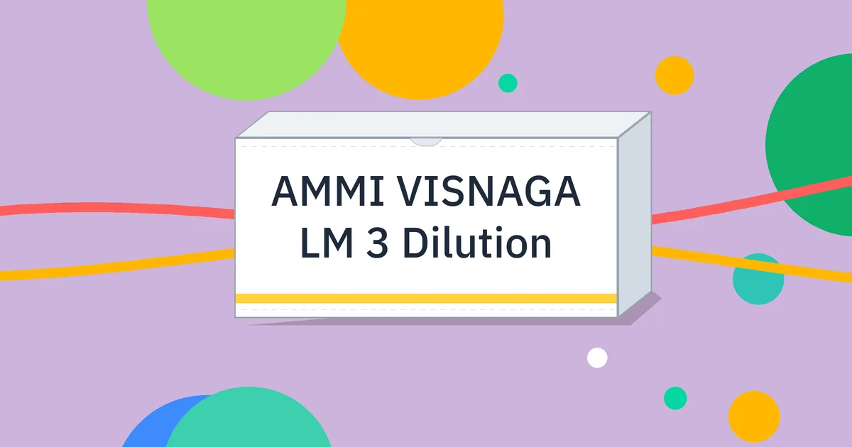 Symbolbild: Packung mit der Aufschrift AMMI VISNAGA LM 3 Dilution (PZN 12760093) – Verfügbarkeit und Bezug in Apotheken in Frankfurt am Main