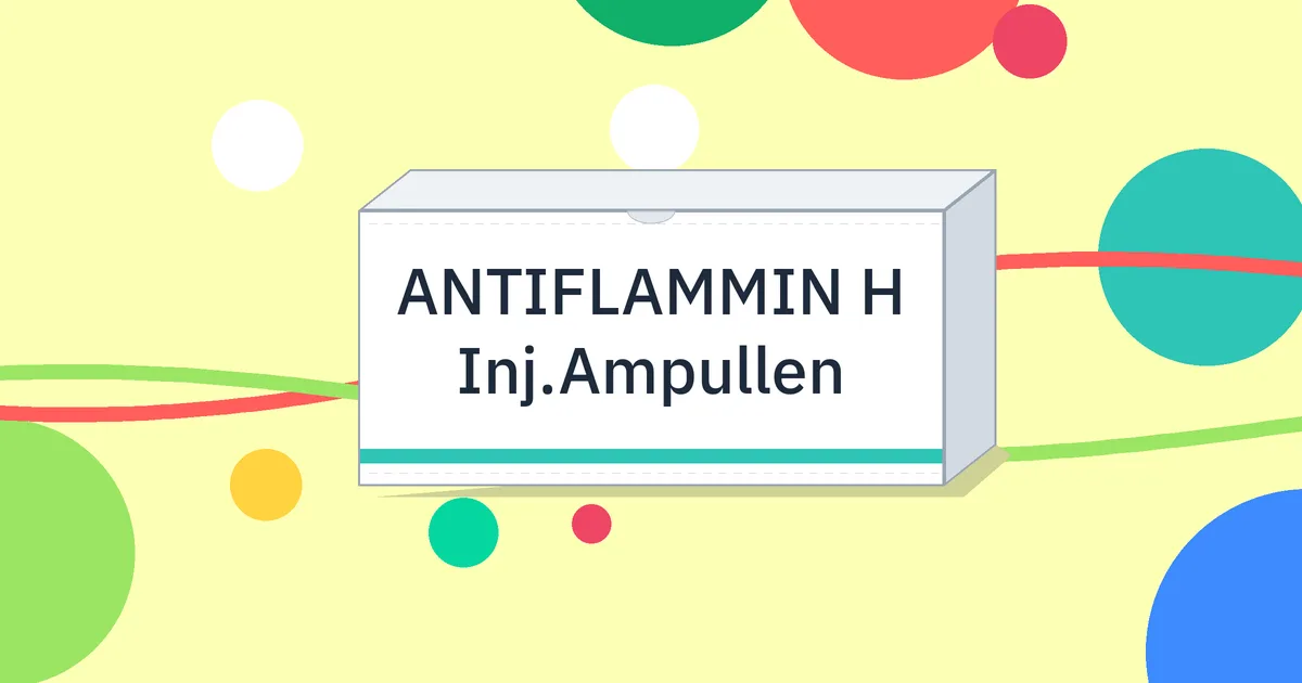 Symbolbild: Packung mit der Aufschrift ANTIFLAMMIN H Inj.Ampullen (PZN 04842109) – Verfügbarkeit und Bezug in Apotheken in Frankfurt am Main