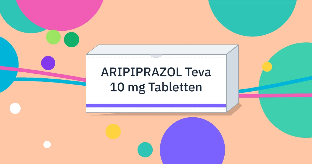 Symbolbild: Packung mit der Aufschrift ARIPIPRAZOL Teva 10 mg Tabletten (PZN 20285217) – Verfügbarkeit und Bezug in Apotheken in Frankfurt am Main