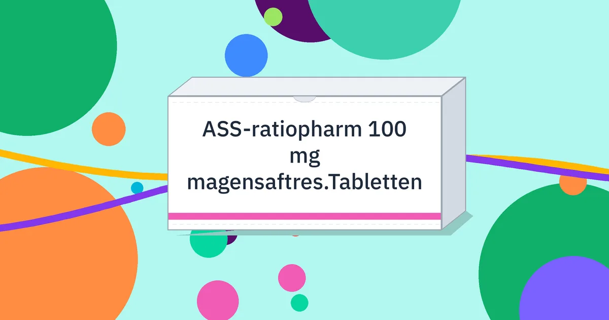 Symbolbild: Packung mit der Aufschrift ASS-ratiopharm 100 mg magensaftres.Tabletten (PZN 12587499) – Verfügbarkeit und Bezug in Apotheken in Frankfurt am Main