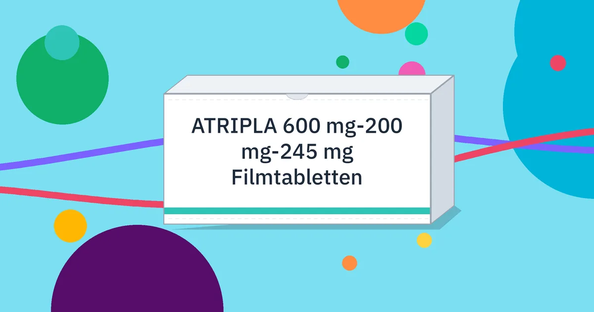 Symbolbild: Packung mit der Aufschrift ATRIPLA 600 mg-200 mg-245 mg Filmtabletten (PZN 12418590) – Verfügbarkeit und Bezug in Apotheken in Frankfurt am Main