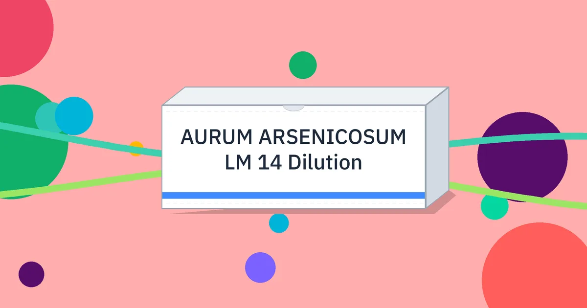 Symbolbild: Packung mit der Aufschrift AURUM ARSENICOSUM LM 14 Dilution (PZN 12783384) – Verfügbarkeit und Bezug in Apotheken in Frankfurt am Main