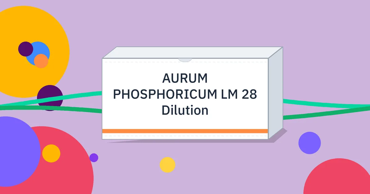 Symbolbild: Packung mit der Aufschrift AURUM PHOSPHORICUM LM 28 Dilution (PZN 13755094) – Verfügbarkeit und Bezug in Apotheken in Frankfurt am Main