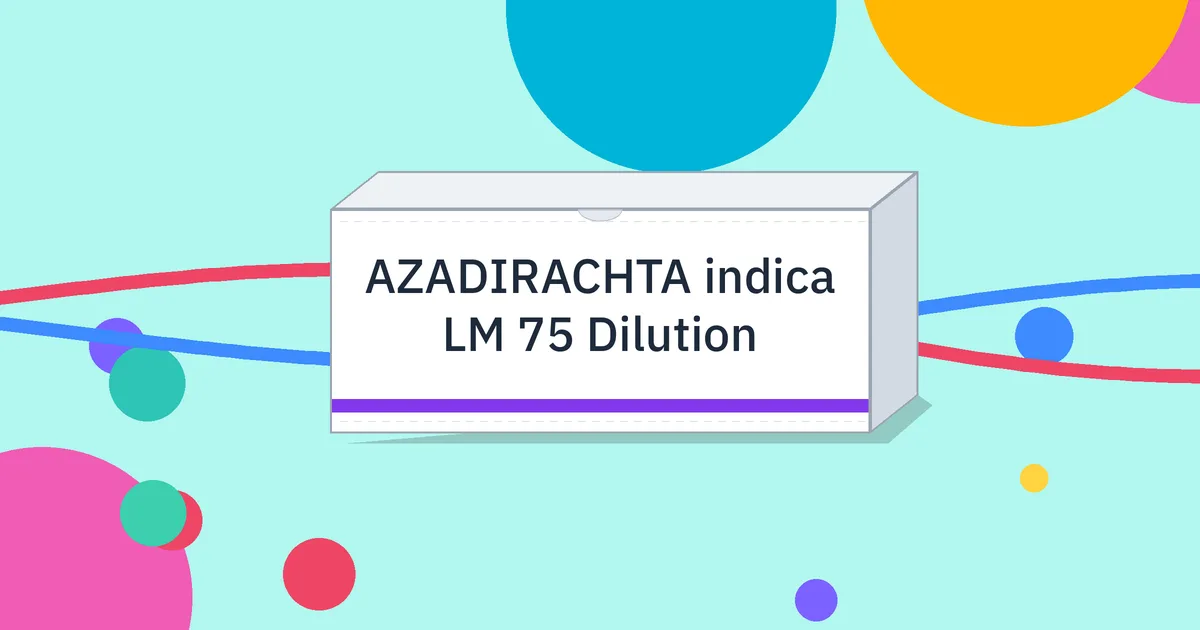 Symbolbild: Packung mit der Aufschrift AZADIRACHTA indica LM 75 Dilution (PZN 13375339) – Verfügbarkeit und Bezug in Apotheken in Frankfurt am Main