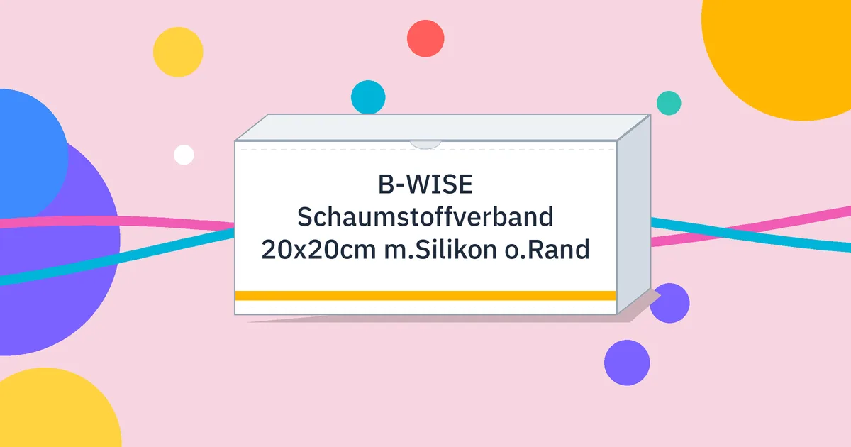 Symbolbild: Packung mit der Aufschrift B-WISE Schaumstoffverband 20x20cm m.Silikon o.Rand (PZN 19730439) – Verfügbarkeit und Bezug in Apotheken in Frankfurt am Main
