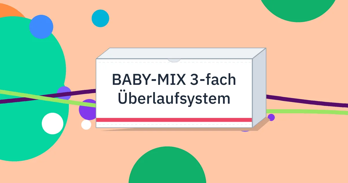 Symbolbild: Packung mit der Aufschrift BABY-MIX 3-fach Überlaufsystem (PZN 19171023) – Verfügbarkeit und Bezug in Apotheken in Frankfurt am Main