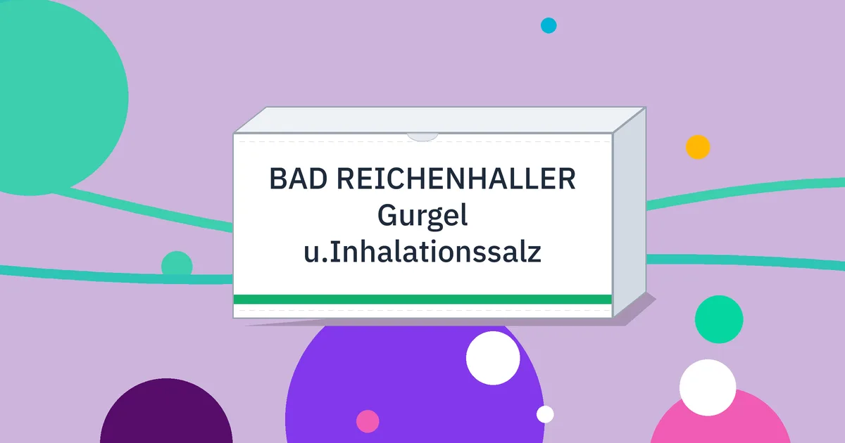 Symbolbild: Packung mit der Aufschrift BAD REICHENHALLER Gurgel u.Inhalationssalz (PZN 00100902) – Verfügbarkeit und Bezug in Apotheken in Frankfurt am Main