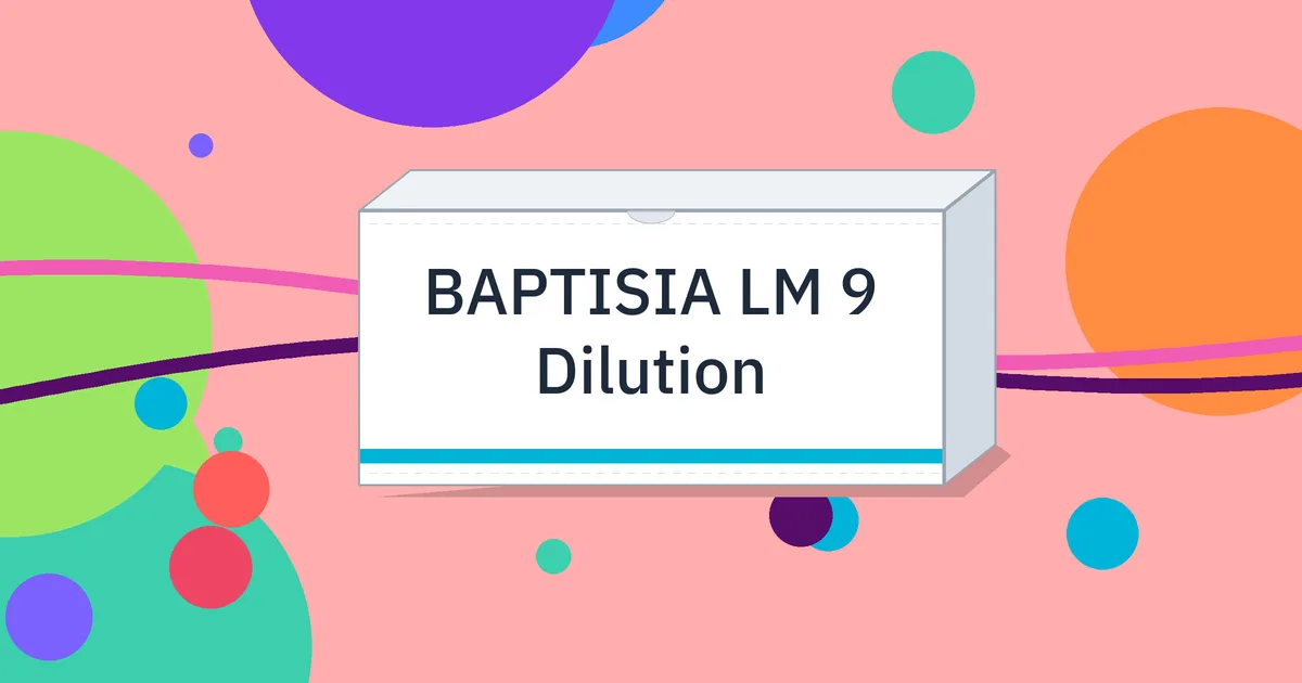 Symbolbild: Packung mit der Aufschrift BAPTISIA LM 9 Dilution (PZN 12788039) – Verfügbarkeit und Bezug in Apotheken in Frankfurt am Main