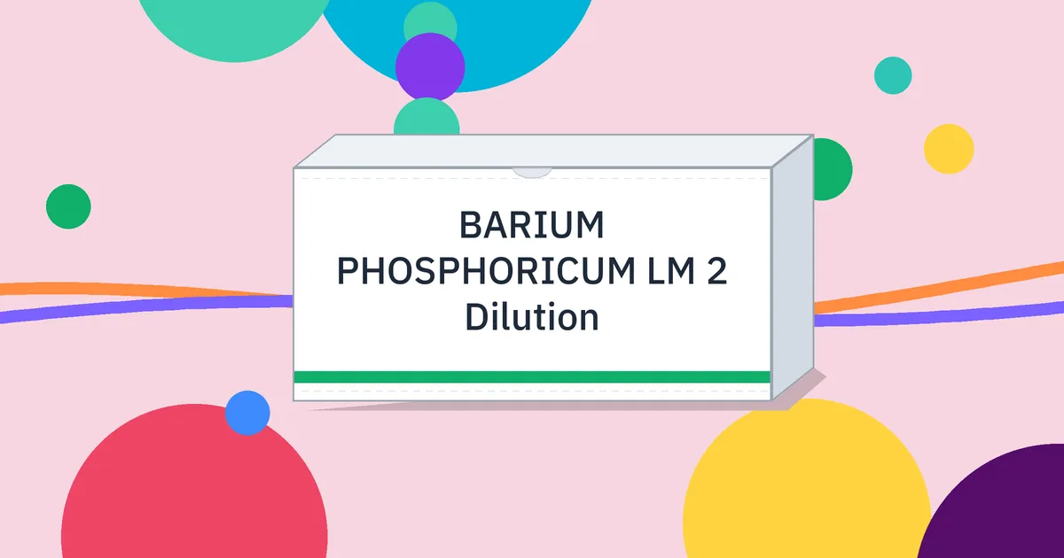 Symbolbild: Packung mit der Aufschrift BARIUM PHOSPHORICUM LM 2 Dilution (PZN 13379053) – Verfügbarkeit und Bezug in Apotheken in Frankfurt am Main