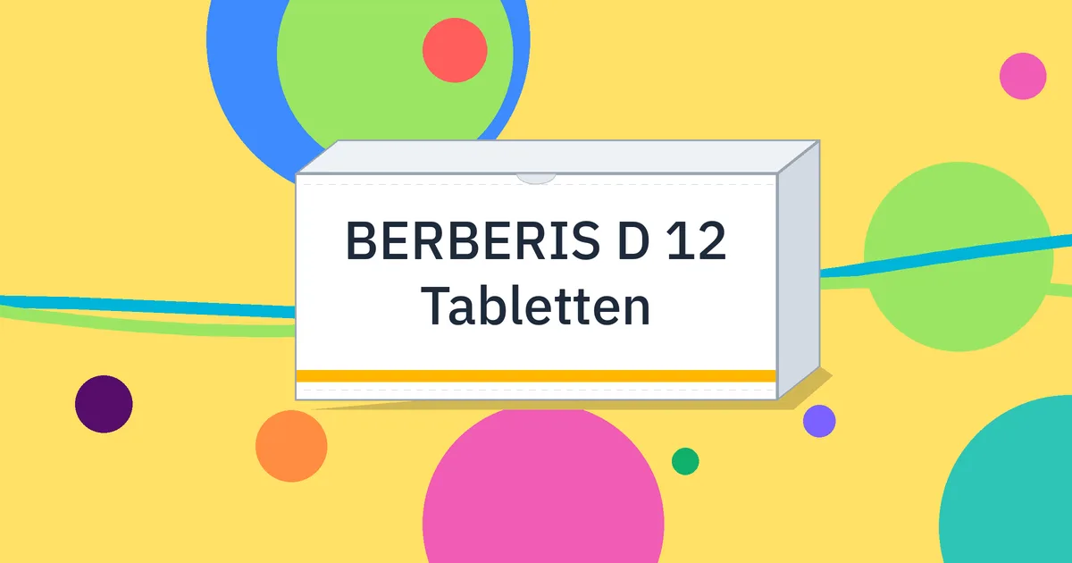 Symbolbild: Packung mit der Aufschrift BERBERIS D 12 Tabletten (PZN 02126426) – Verfügbarkeit und Bezug in Apotheken in Frankfurt am Main