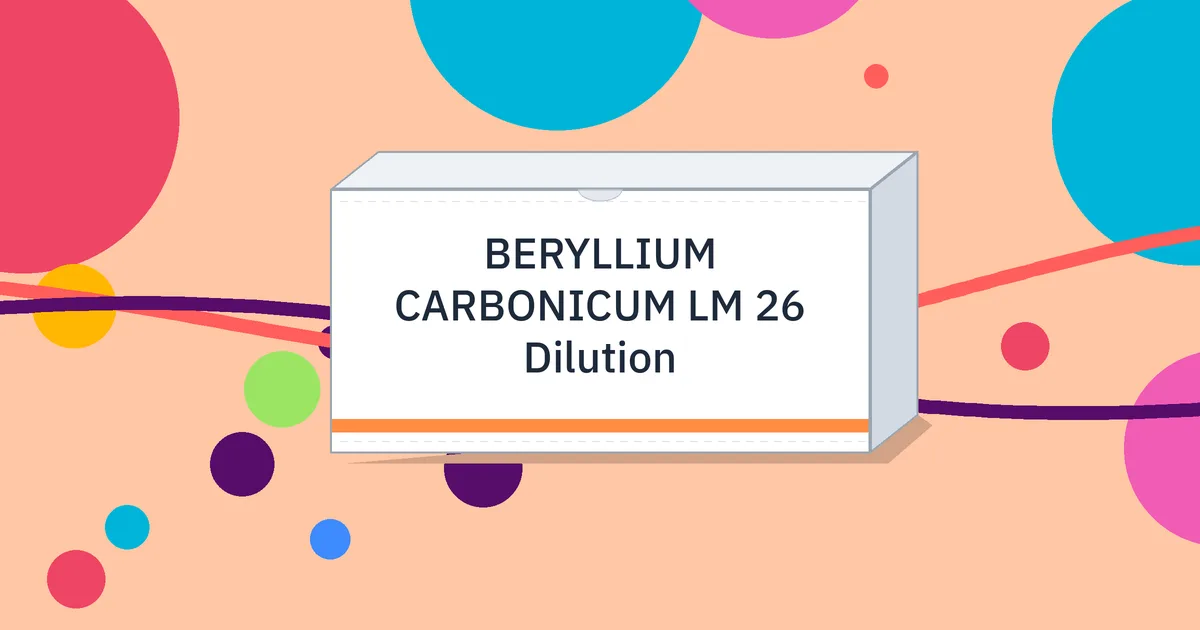 Symbolbild: Packung mit der Aufschrift BERYLLIUM CARBONICUM LM 26 Dilution (PZN 13384427) – Verfügbarkeit und Bezug in Apotheken in Frankfurt am Main